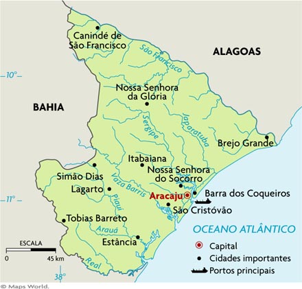 Sergipe | Mapas Geográficos de Sergipe