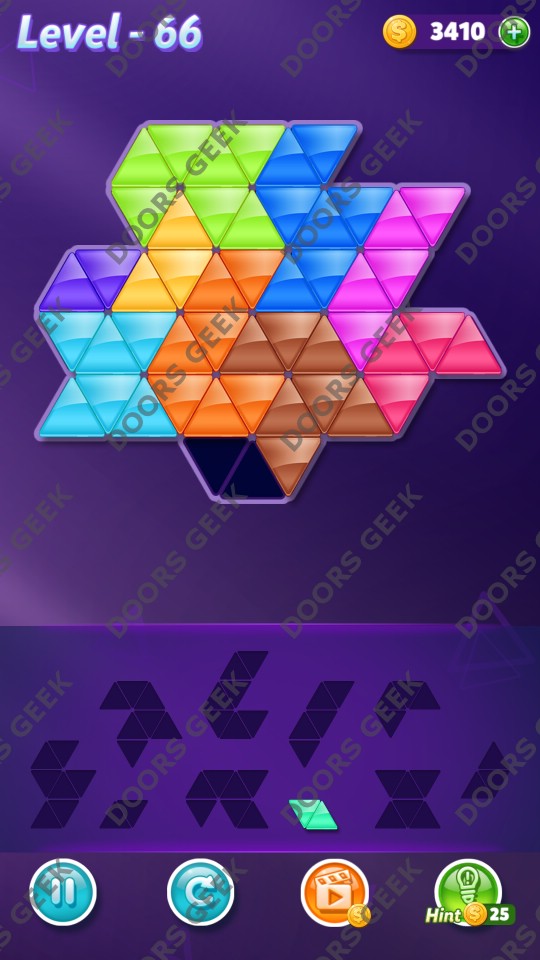 Block! Triangle Puzzle Master Level 66 Solution ~ Doors Geek