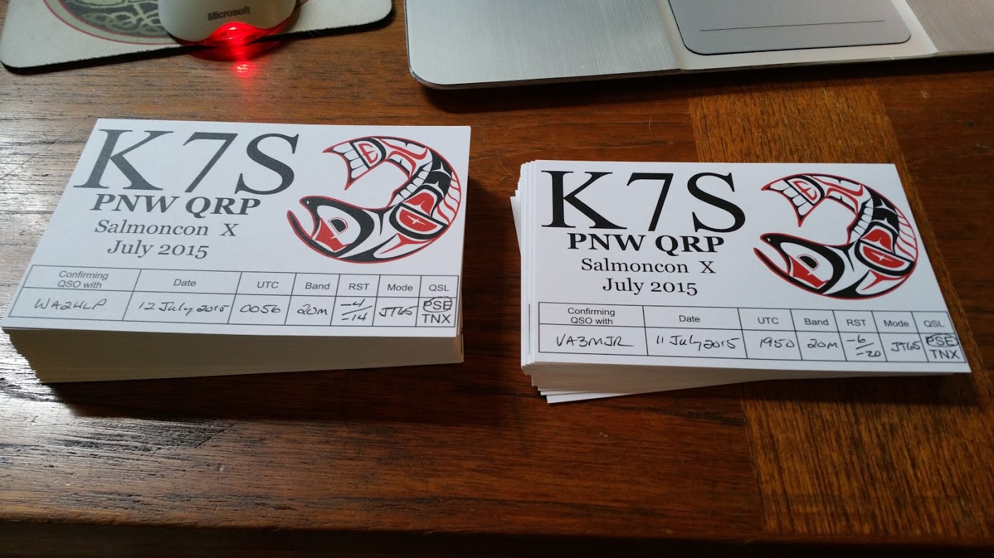 KO7M - Ham Radio Blog: Salmoncon X QSL cards
