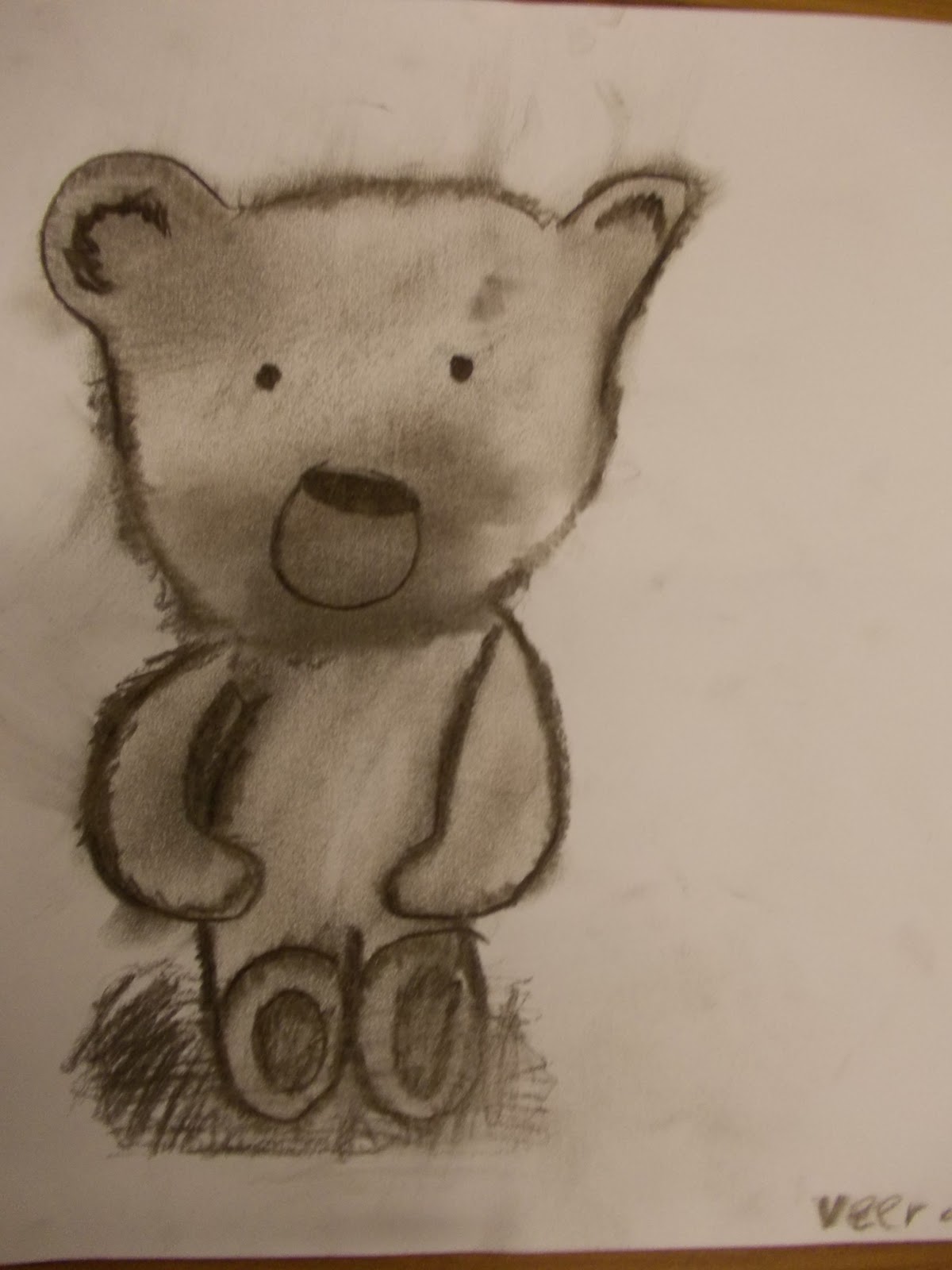 Tikkinuttu: Nalle hiili piirros