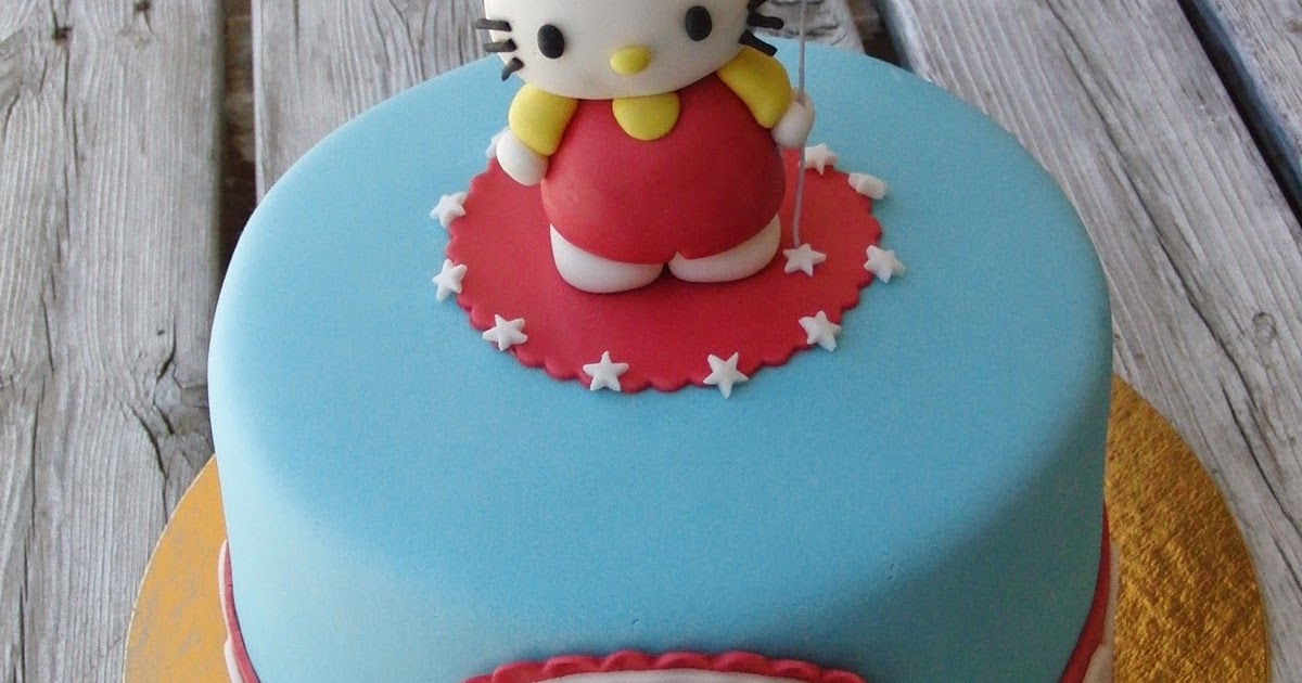 Te hago un postre: Tarta y galletas de Hello kitty para Emma