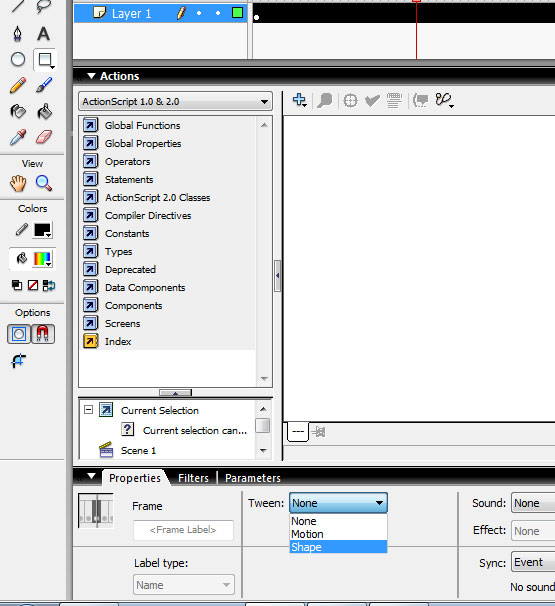 Girfa : Student Help: Flash Shape Change Animation