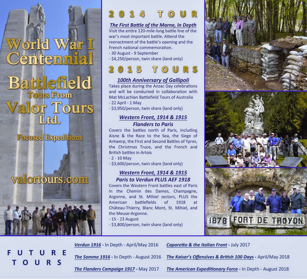 Roads to the Great War: World War I Centennial Battlefield Tours – Update