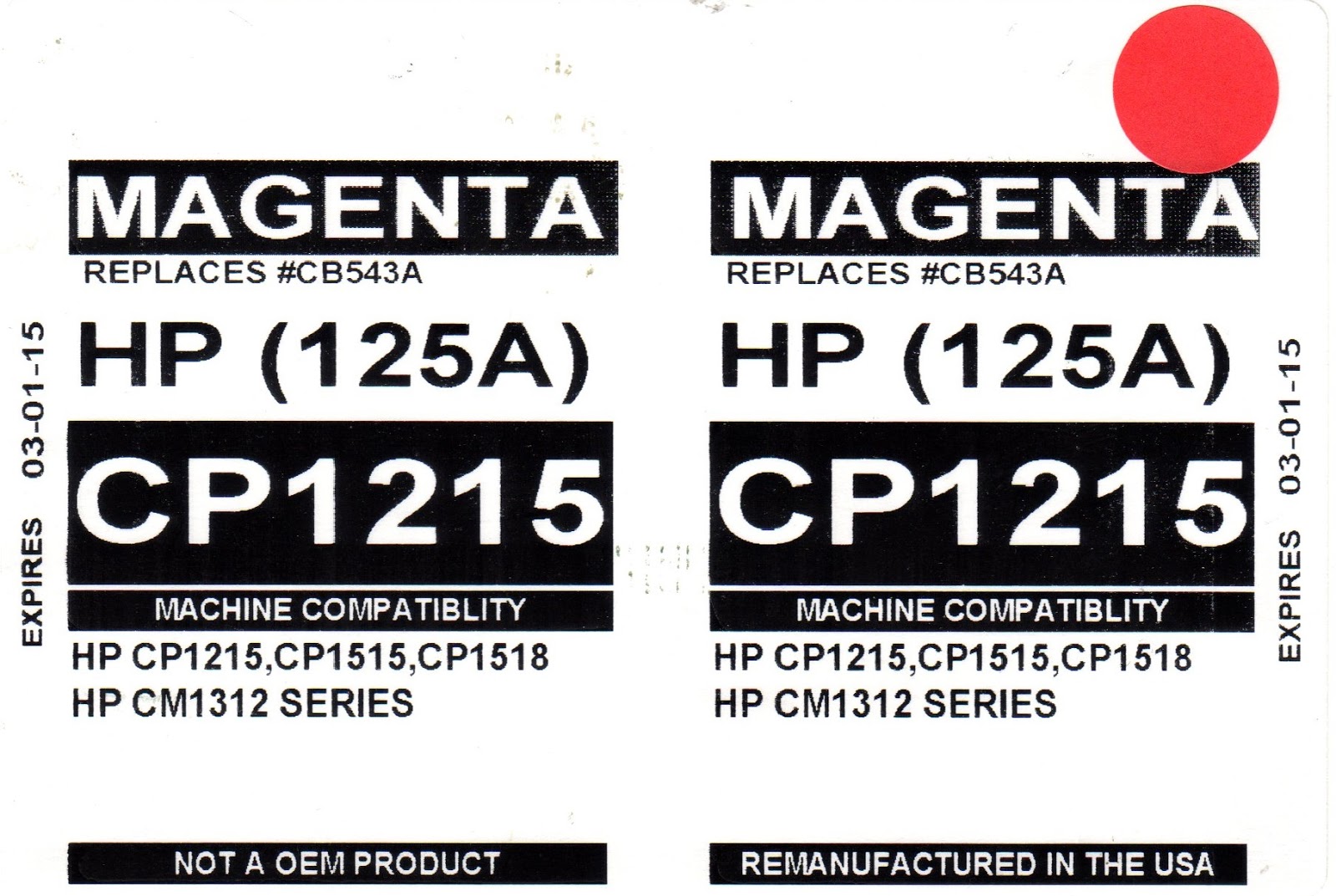 Color Labels On Demand: First Of Many