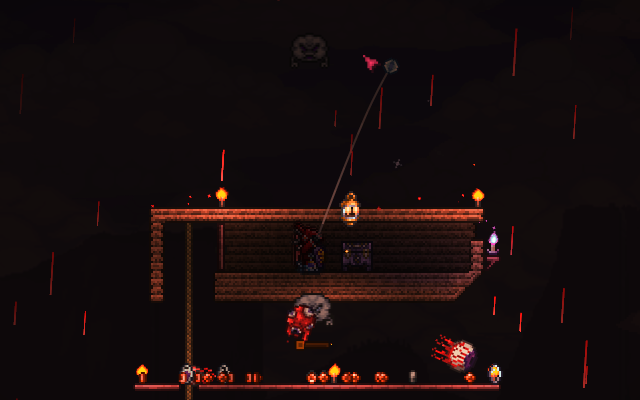 片鱗懐古のブログ: テラリア : Angry Nimbusの狩場を作ってNimbus Rodを入手