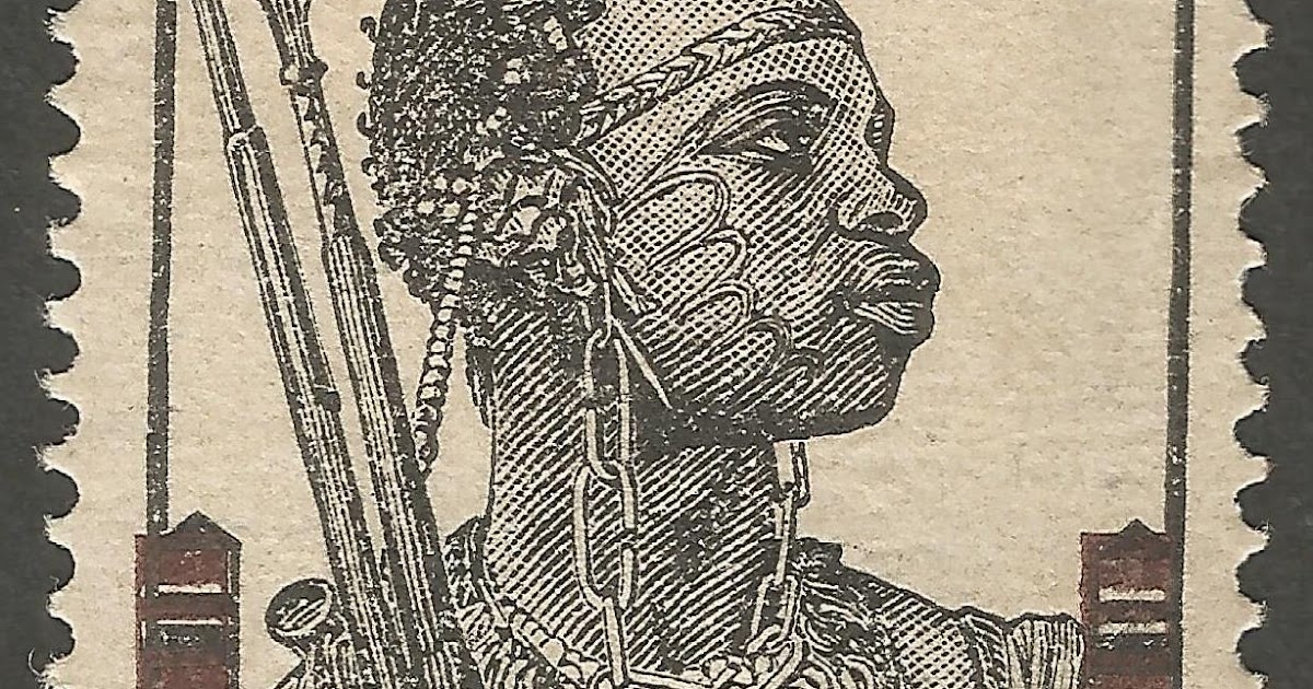 Stamps: Stamp Gabon (1910) Warrior 2c