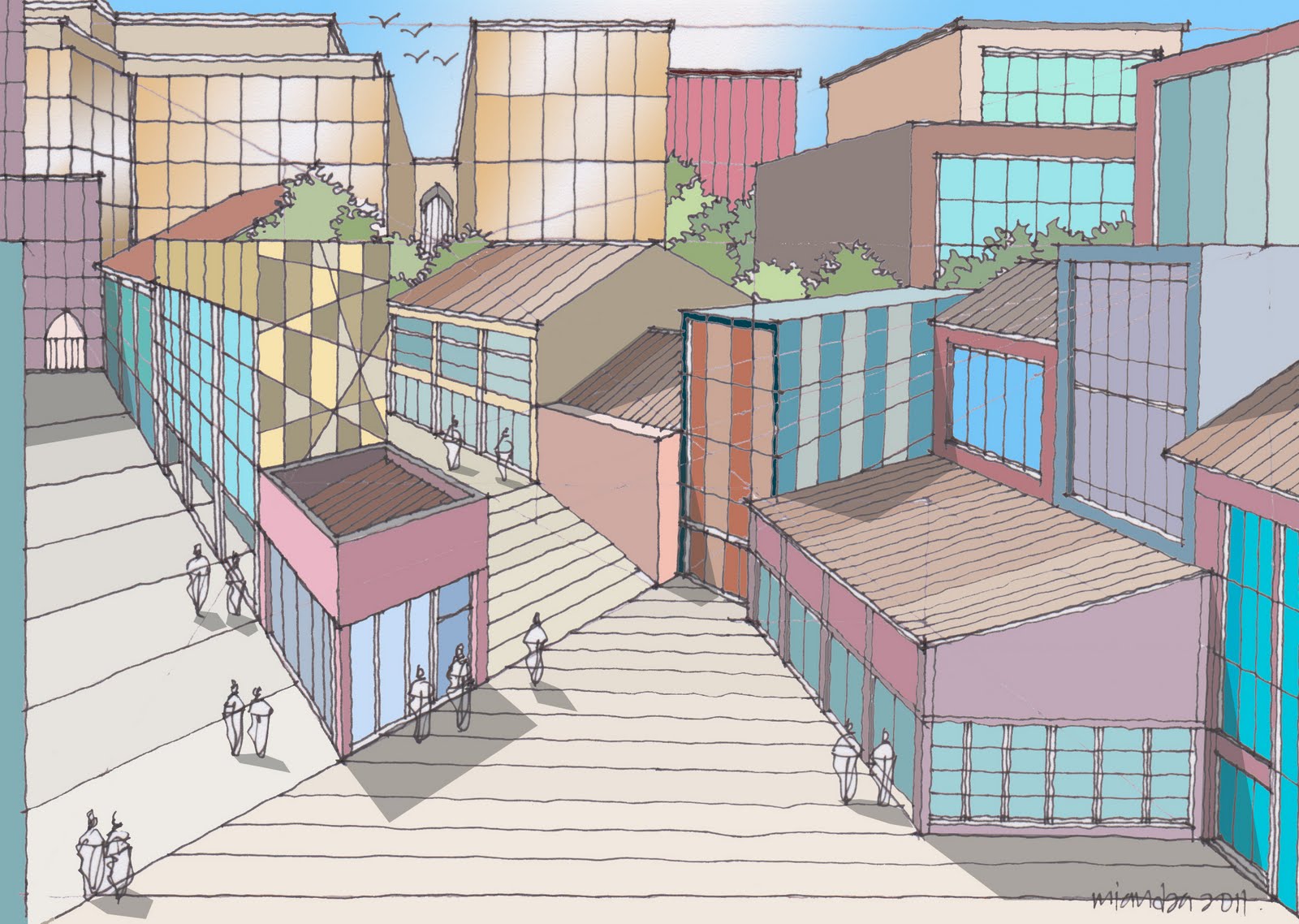 Draw a town 150711 multi point perspective | San-Francisco-Chronicle ...