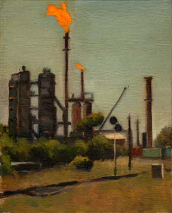 Oil Refinery at Altona | Painting a Day: T. J. Murphy