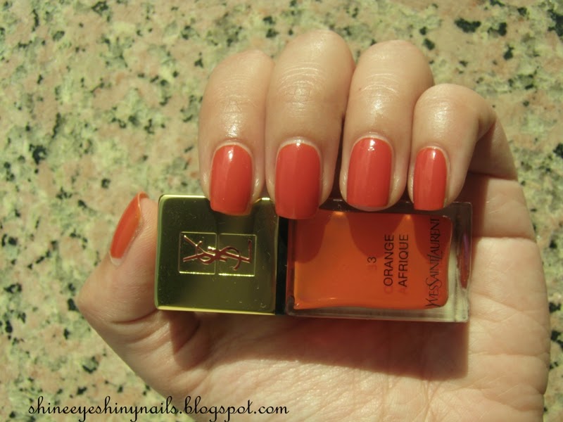 old: shine eye's shiny nails: ysl - orange afrique