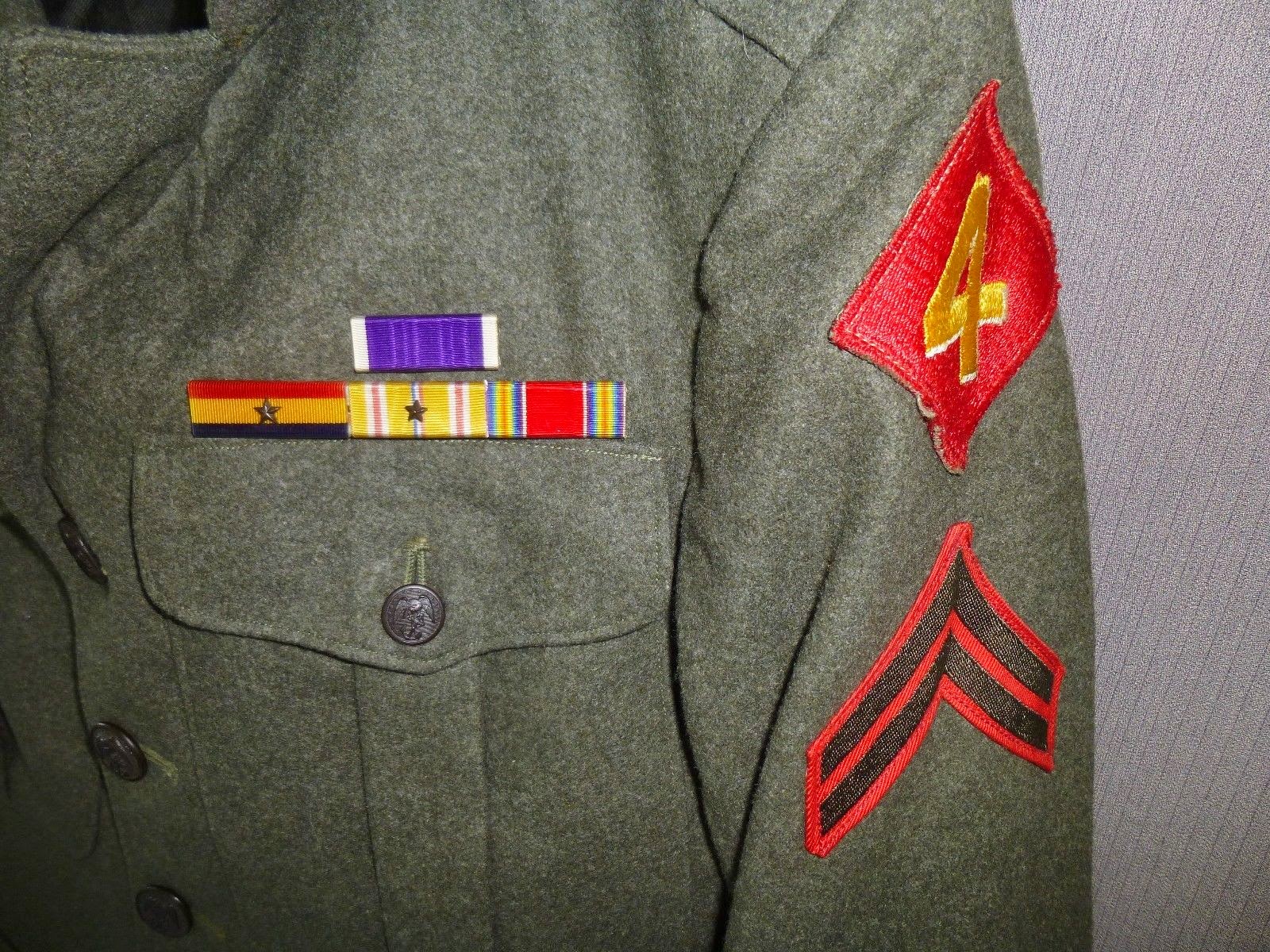 Marines In Forest Green: WWII USMC 4th MarDiv Forest Green Jacket 1st ...