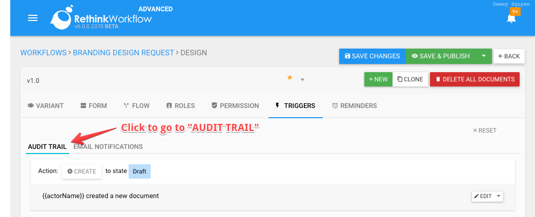 Rethink Workflow Support: Workflow Triggers
