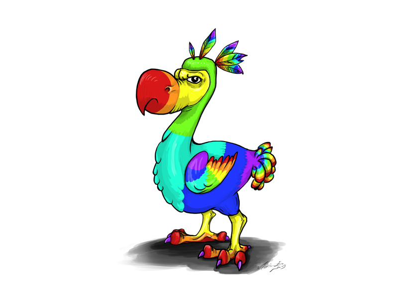Drawing: Rainbow Dodo