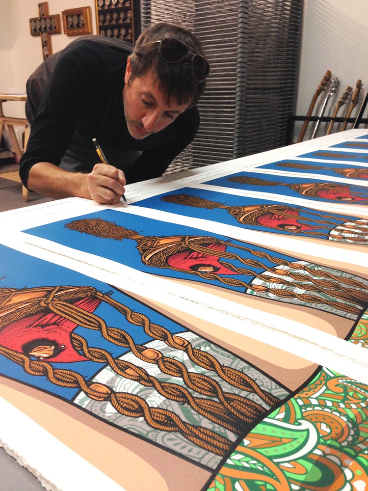 INSIDE THE ROCK POSTER FRAME BLOG: Sean Cliver Bird In A Bush Print