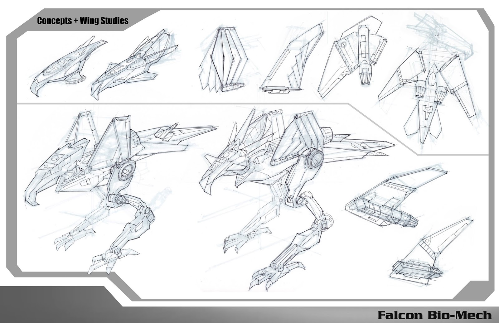 Art of Mohamed Baki: Falcon Bio-Mech