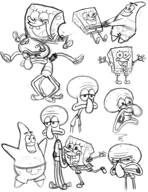 Mike's Sketches: Spongebob Sketches