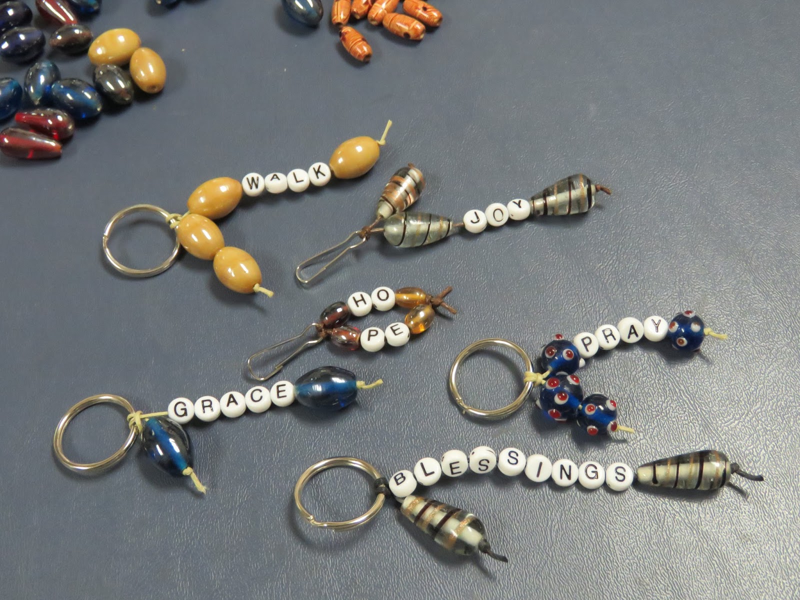 Simple DIY Beaded Keychains