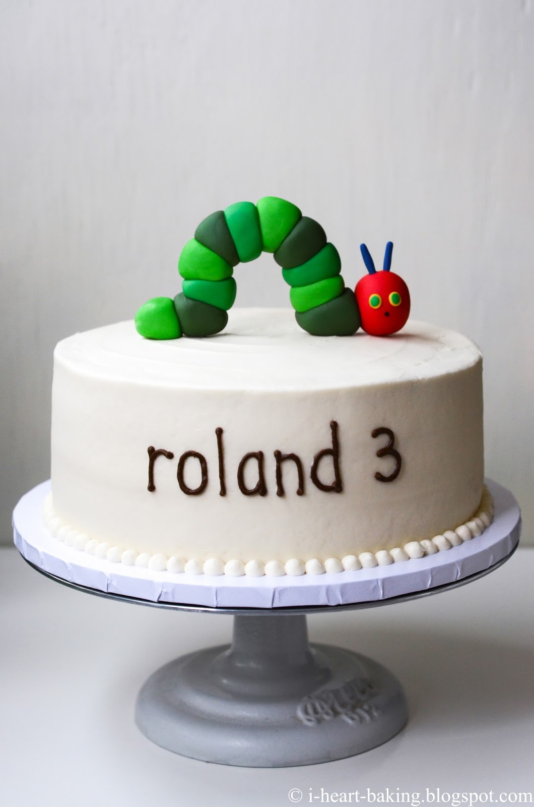 i heart baking!: hungry caterpillar birthday cake with handmade fondant ...