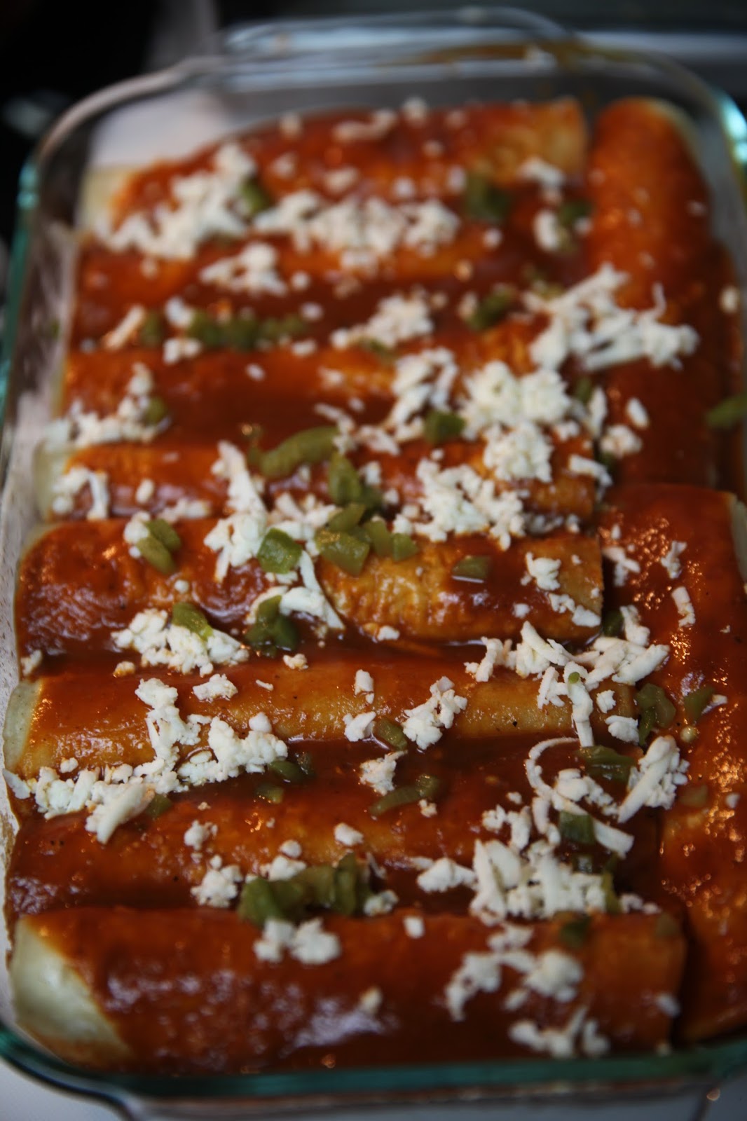 Salvation Sisters: Best Chicken and Cheese Enchiladas with Red Sauce