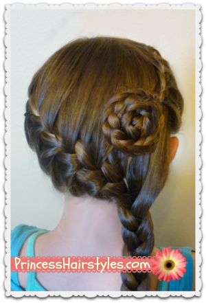 Side Swept French Braid Flower Hairstyle | Hairstyles For Girls ...