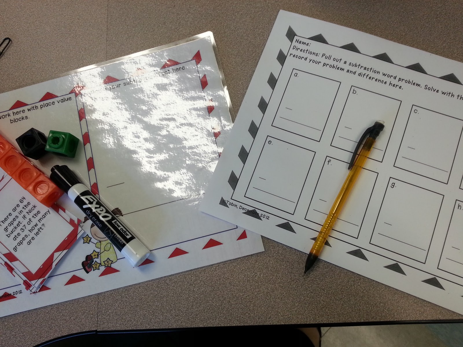 Double Digit Subtraction Centers