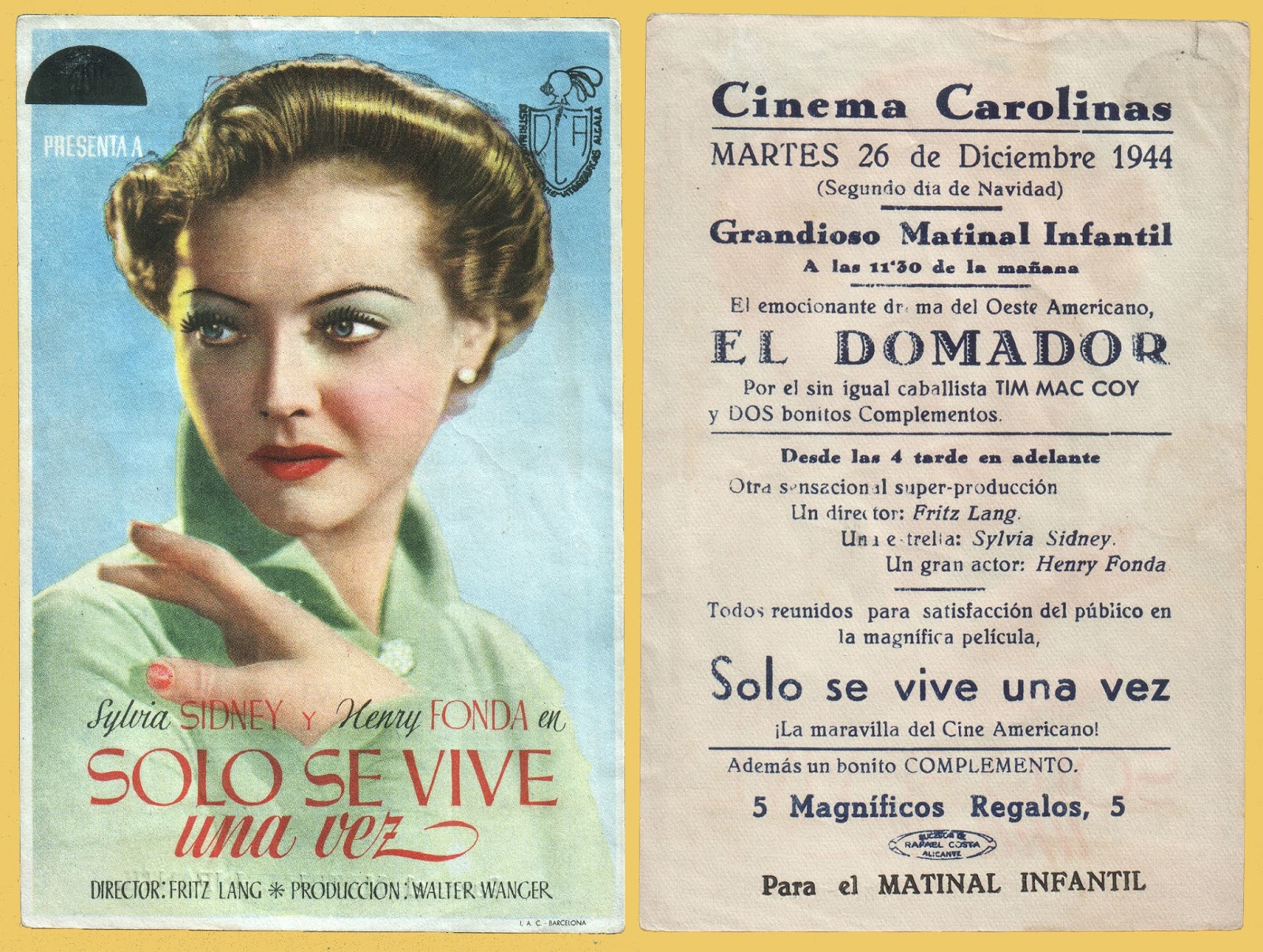 Acorazado Cinéfilo. Francisco Huertas Hernández: Cinemas Carolinas y Pla. Alicante. Lorenzo ...