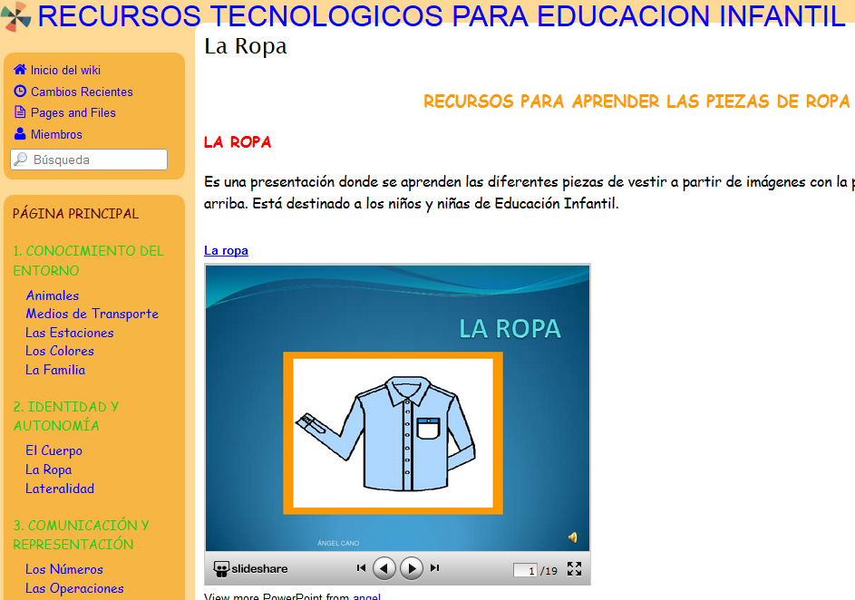 Recursos TIC para alumnos de infantil: Recursos para aprender la ropa