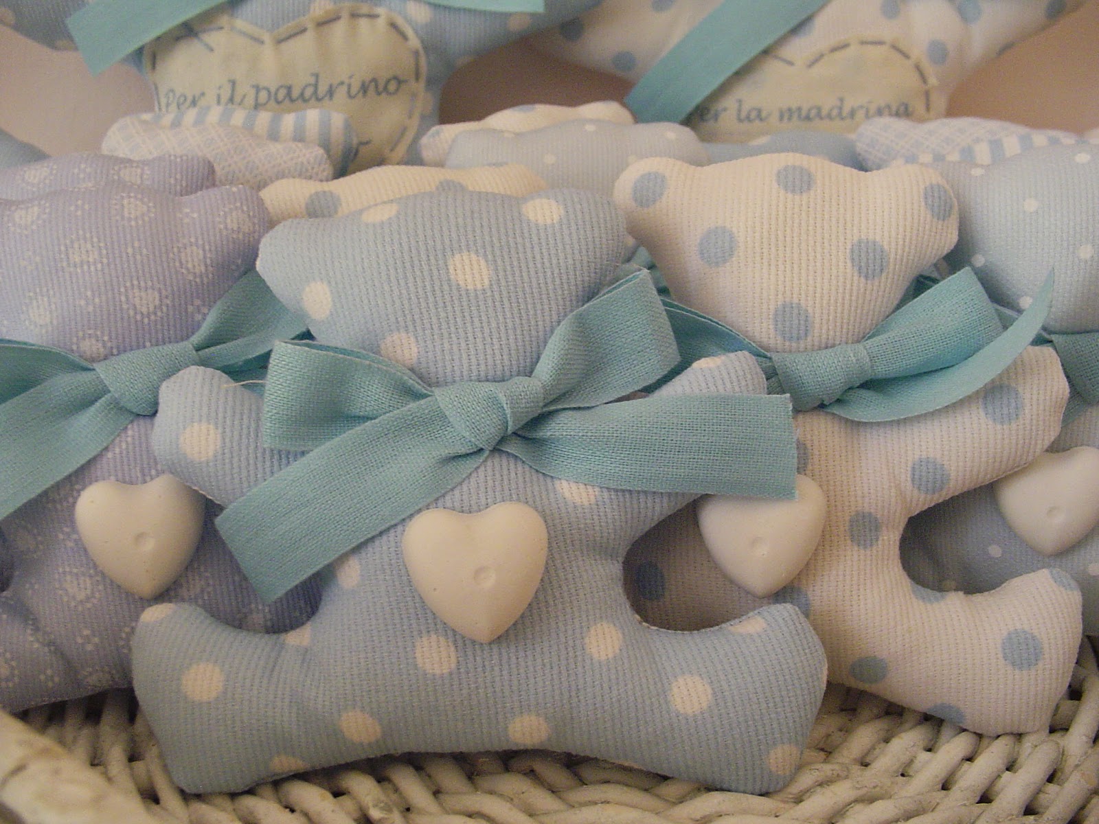 COCCINELLEPAZZE Handmade: I TEDDY BEARS PER IL BATTESIMO DI THOMAS CON ...