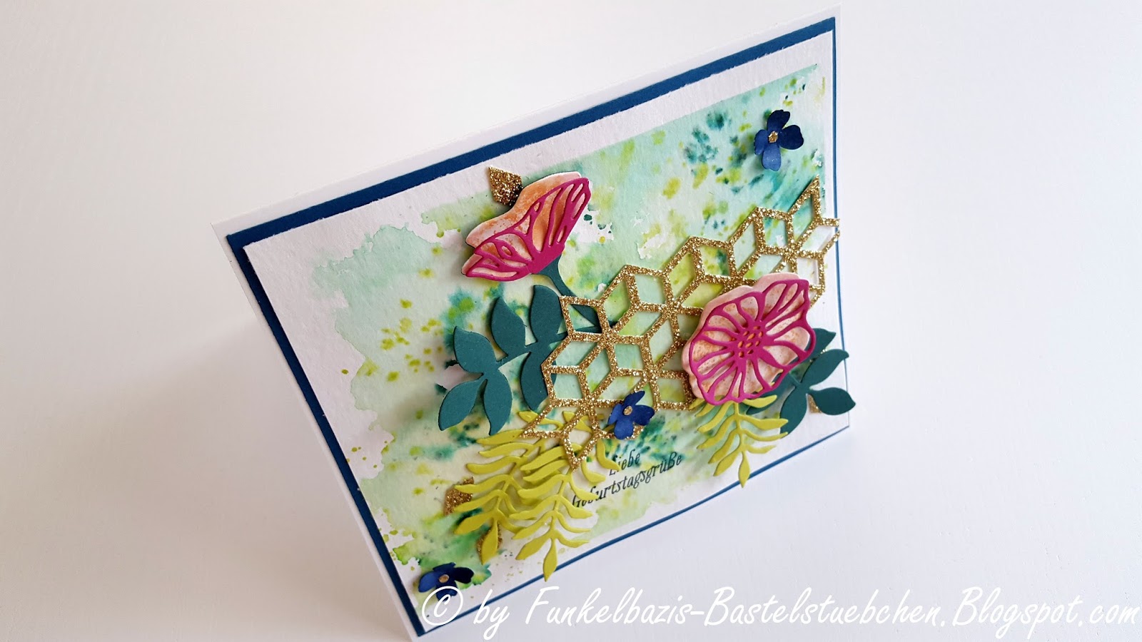 Funkelbazis Bastelstübchen: ausgefallene Geburtstagskarte - mit dem tollen Set Bunt gemischt