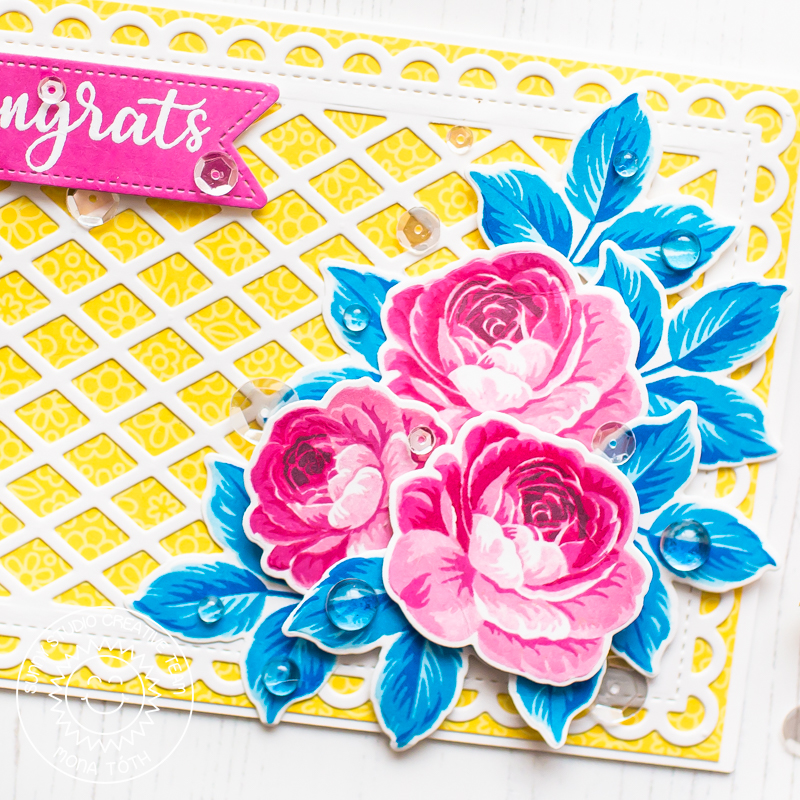 Sunny Studio: Frilly Frame Dies Cards with Franci and Mona