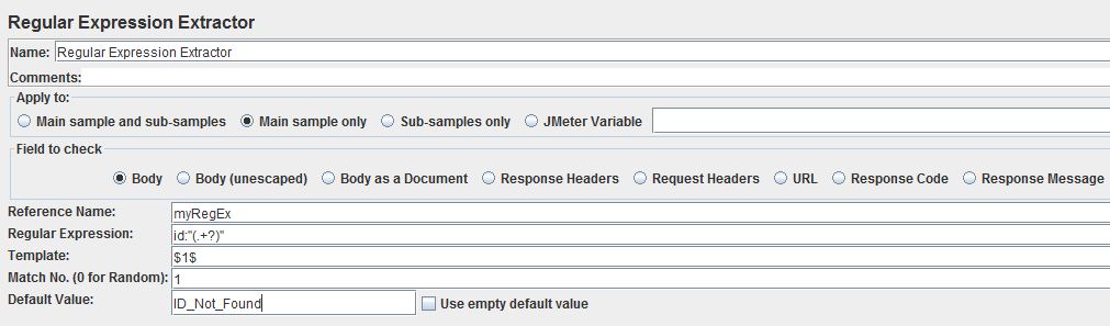PerfLink: RegEx in JMeter