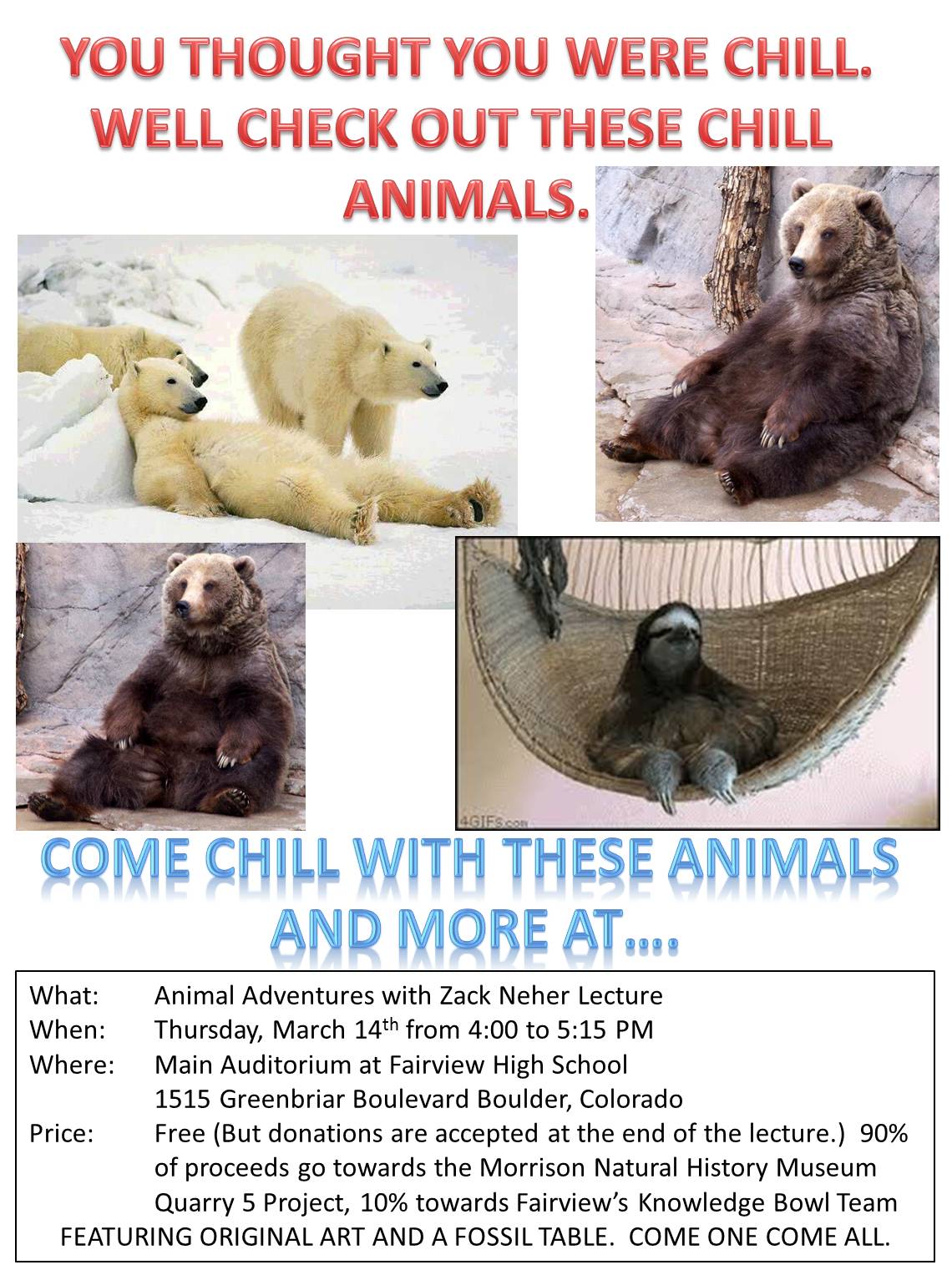 The Natural World: Upcoming Lecture: Animal Adventures Part 2