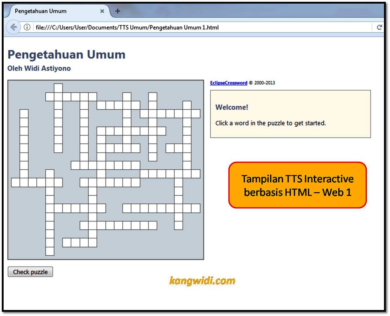 Tutorial - Cara Membuat TTS (Teka-teki Silang) Interaktif di Blog ...