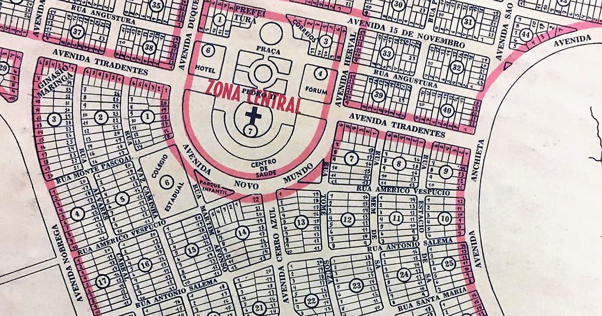 Maringá Histórica: Mapa da Zona 2 - Final dos anos de 1950