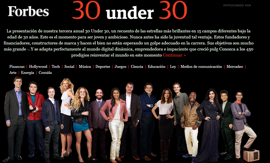 Crea y aprende con Laura: 30 under 30. 30 personas menores de 30 años ...