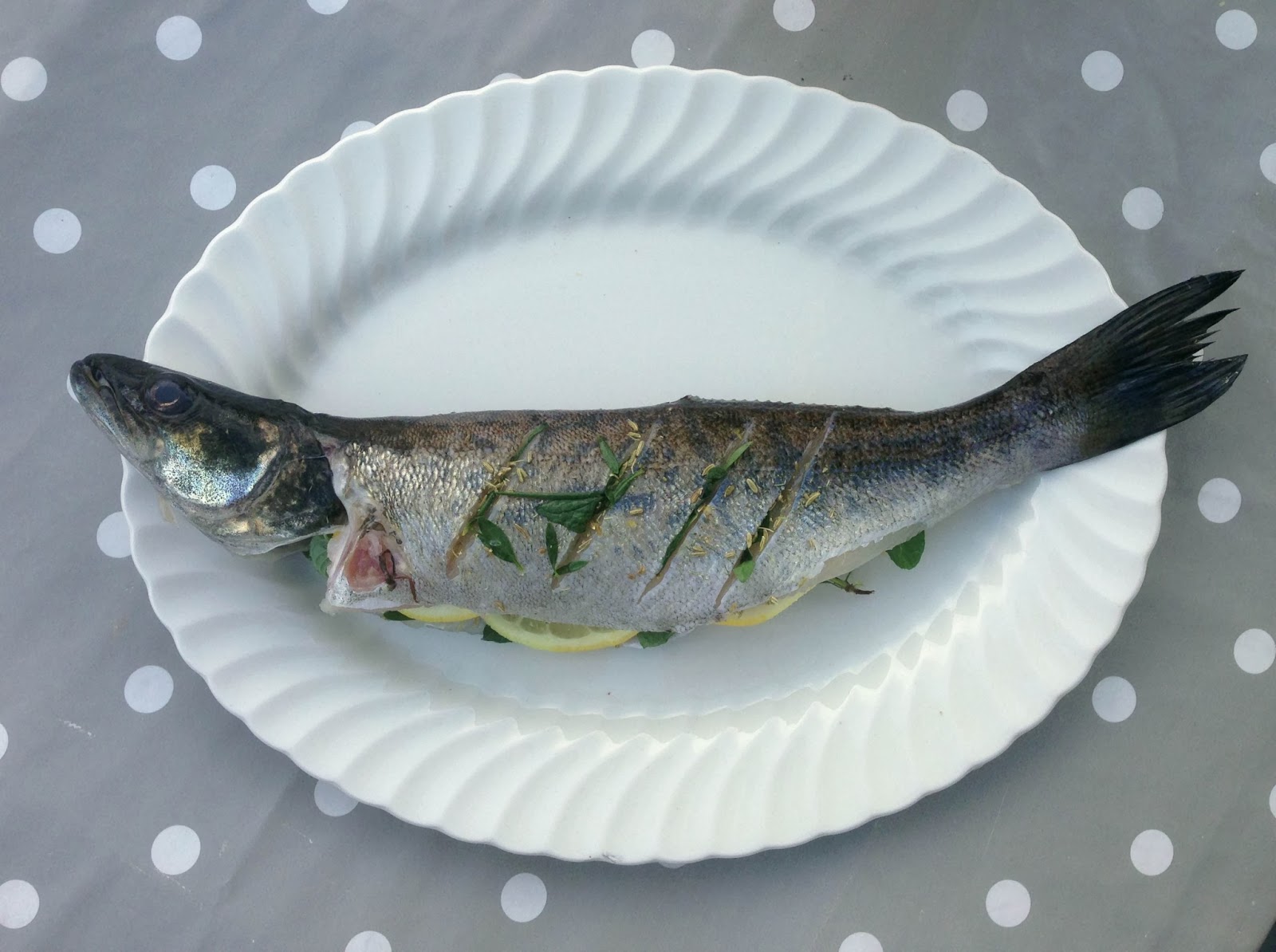 Kokonaisena grillattu kuha / Kipparin morsian