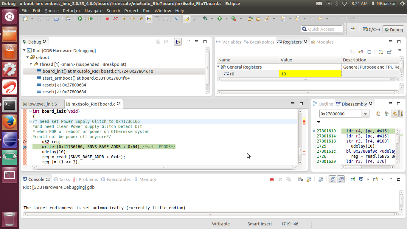 Uc World Debugging U Boot On Riotboard Using Eclipse And Jlink Under Linux