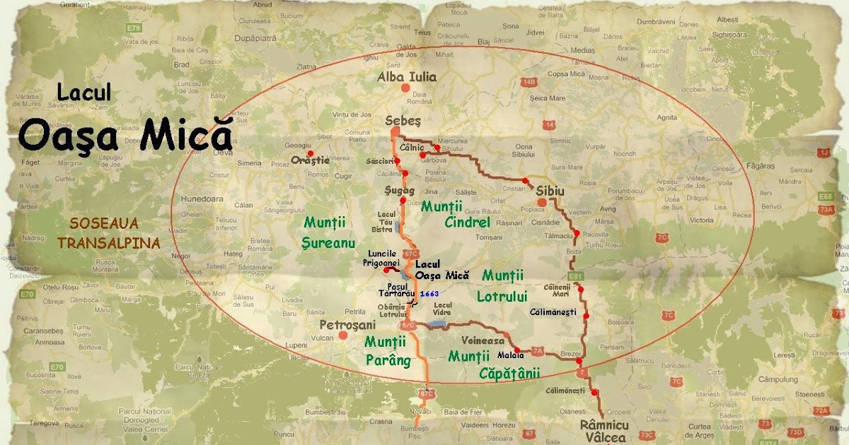 Lacul Oasa Muntii Sureanu Harta | Harta