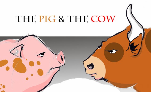 Everything Begins With Thoughts !: Story - The Pig and the Cow