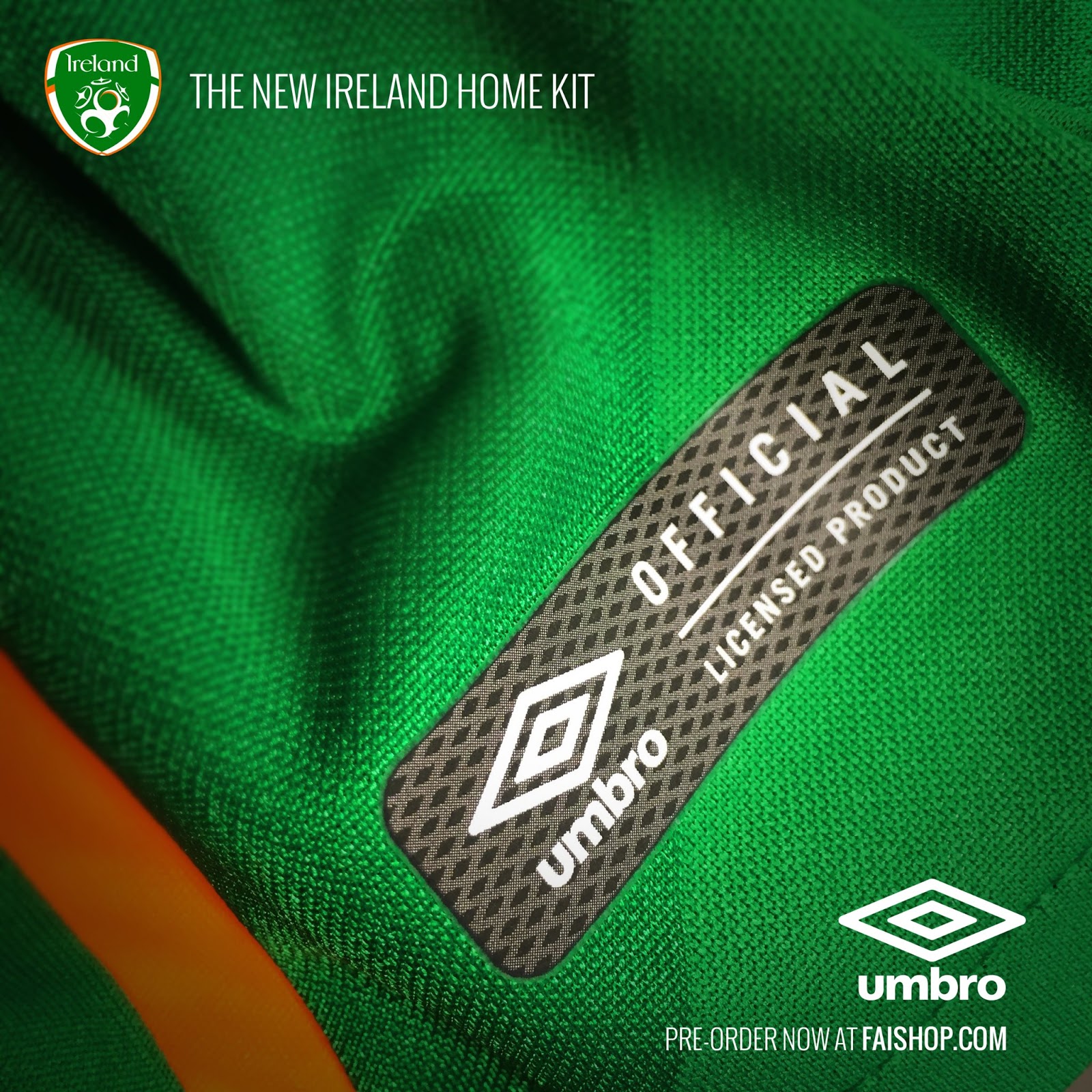 Update: New Umbro Ireland Euro 2016 Home Kit Teaser Revealed - Footy ...