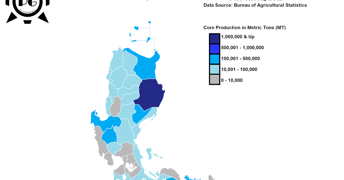 Philippine Geographic: Philippine Annual Corn Production by Province, 2012