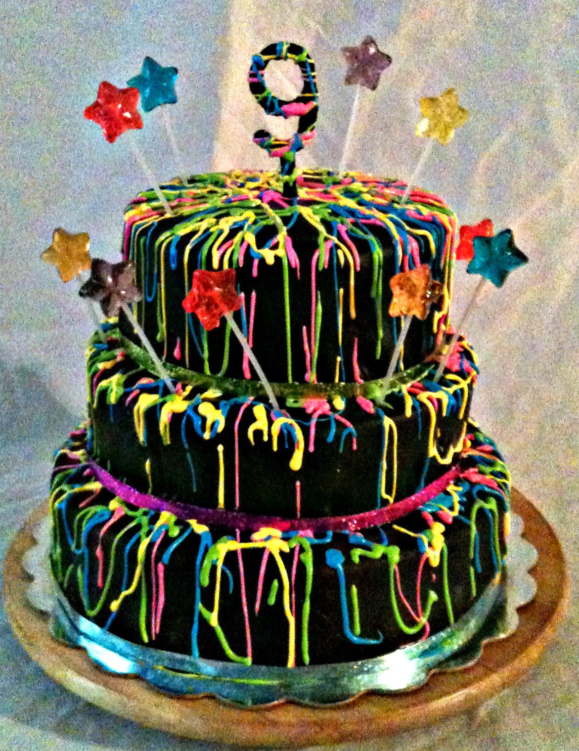 Mandy's cakes: 80's Themed neon cake