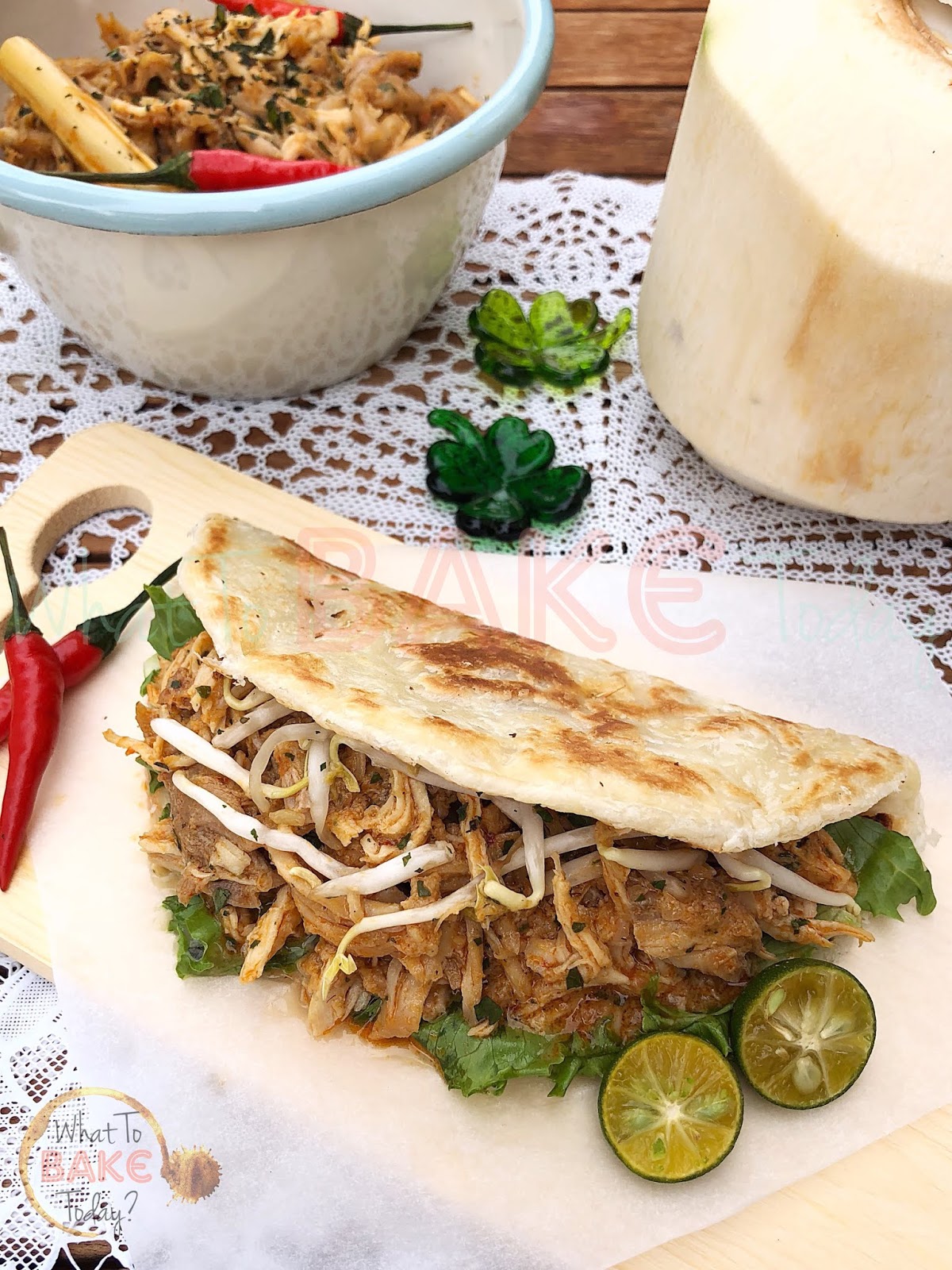 What To Bake Today: Laksa Pulled Chicken Prata Foldover