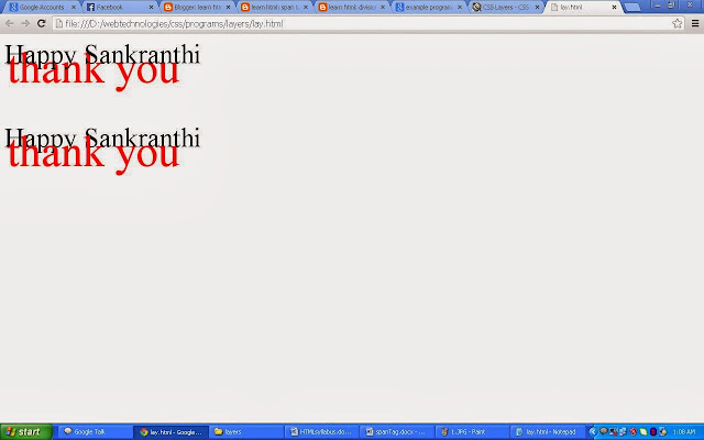 learn html: Layers with example programs