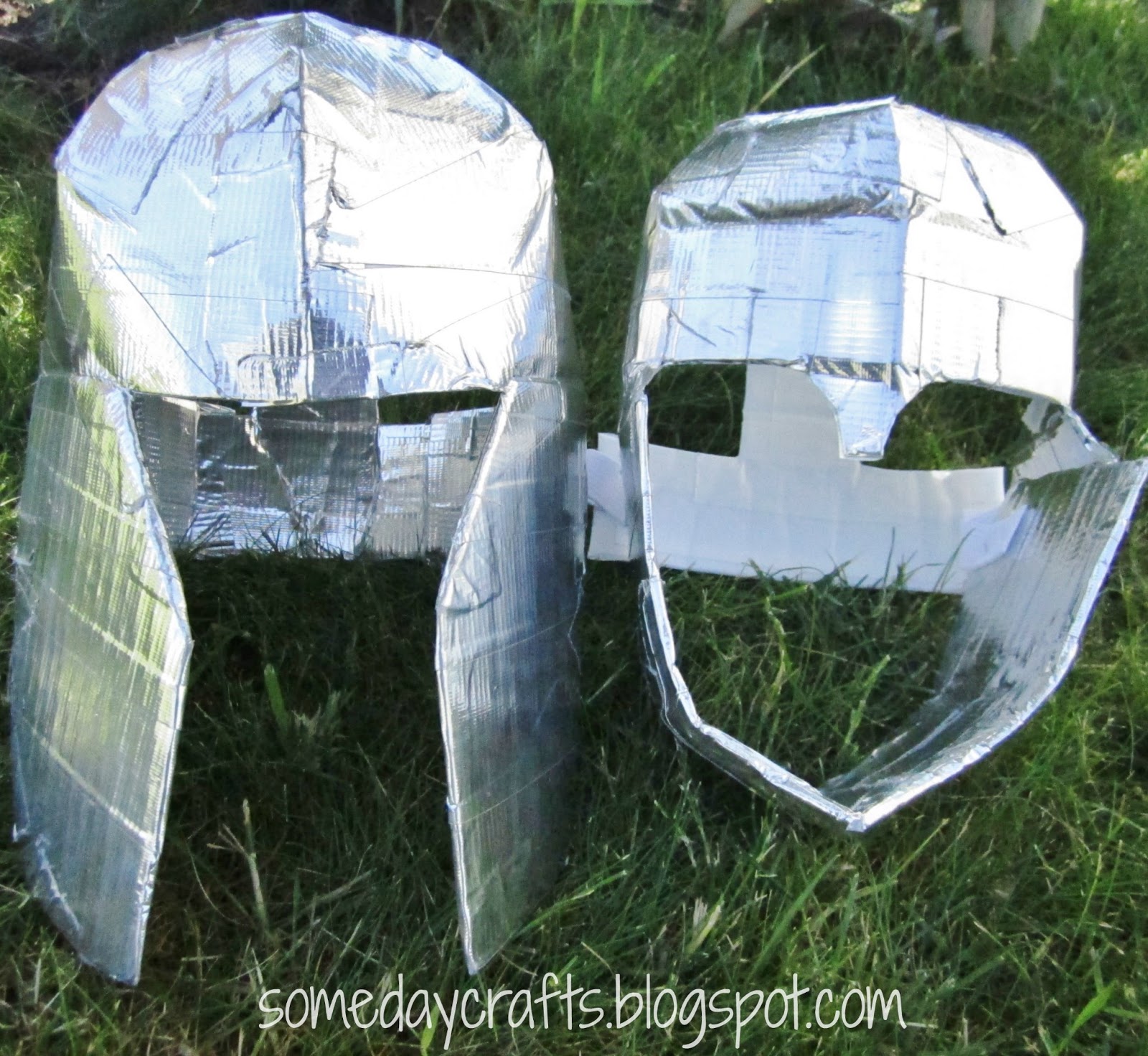 Someday Crafts: Warfare by Duct Tape Helmets