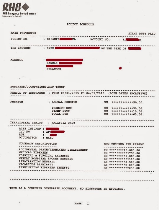 Insurans Pembantu Rumah - Isu Pembantu Rumah | Maid Issues
