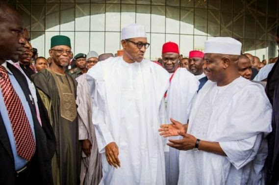 Photos: Buhari at the induction of new members of the 8th National Assembly