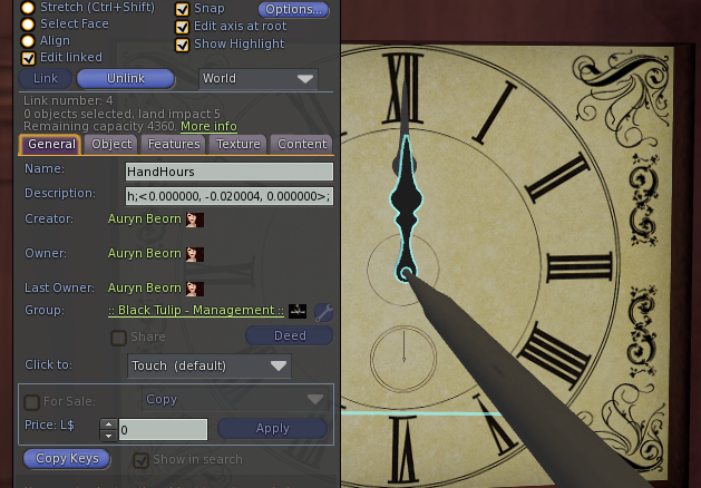 Black Tulip - Clock Scripts: Hands Tool