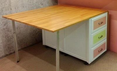 Sewing Cutting And Storing Table For Small Spaces