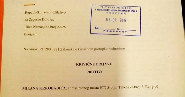 GRAĐANSKI KRUG: Krivična prijava protiv Krkovučibabića