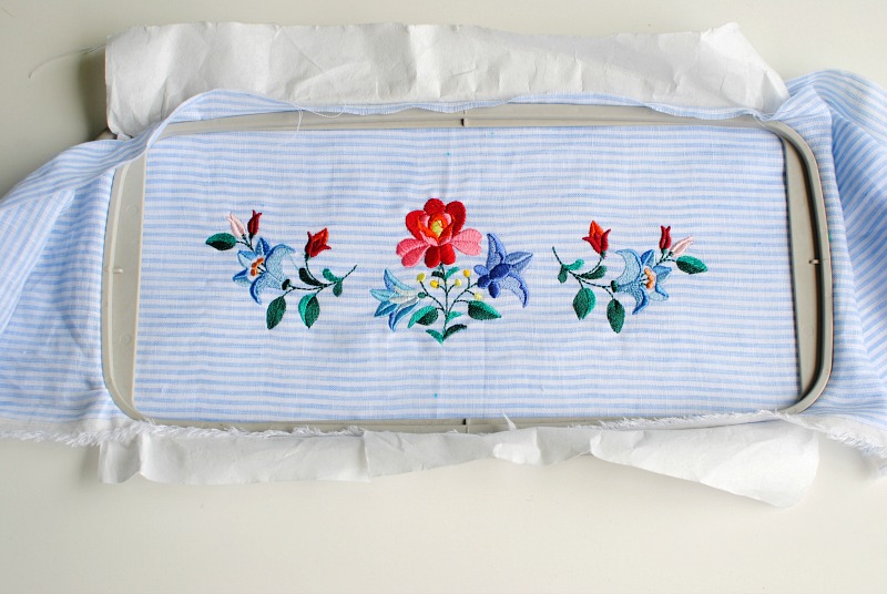 Trash To Couture: DIY: Embroidered Off-the-Shoulder Top